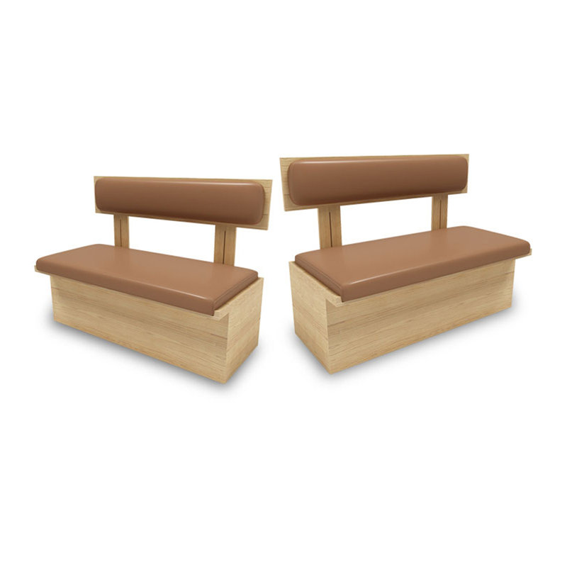 Nordic Simple Modern Cafe Restaurant Benches Faux Leather Upholstered Bench